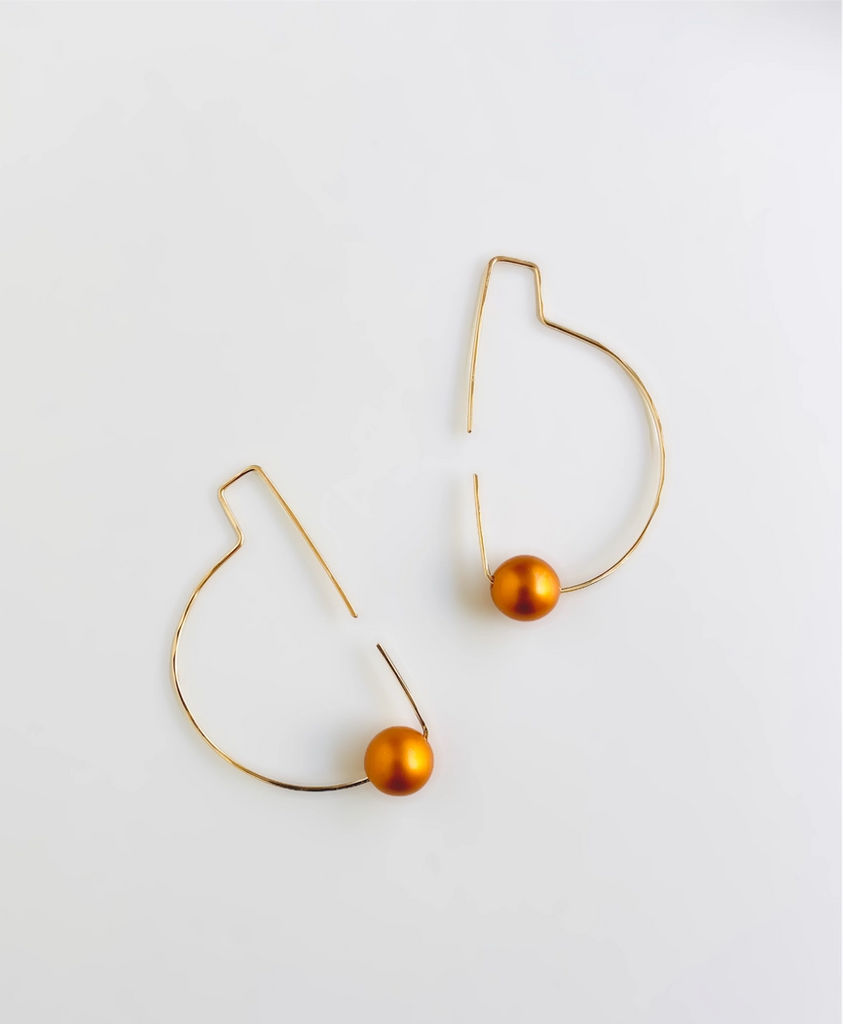 Selene Hoops in Tangerine – AIA Design Shop