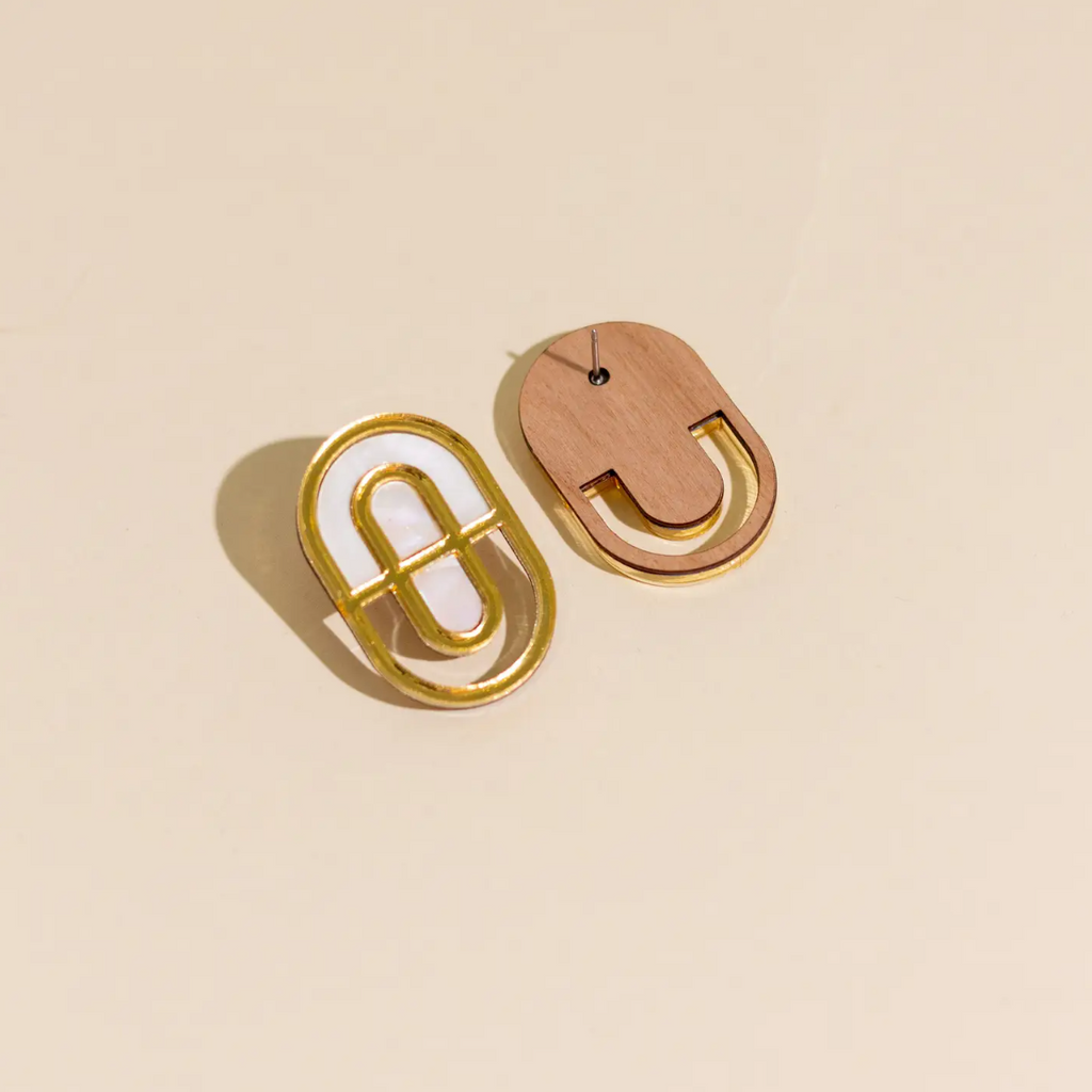 Devin No. 1 Mother of Pearl Statement Earrings – AIA Design Shop