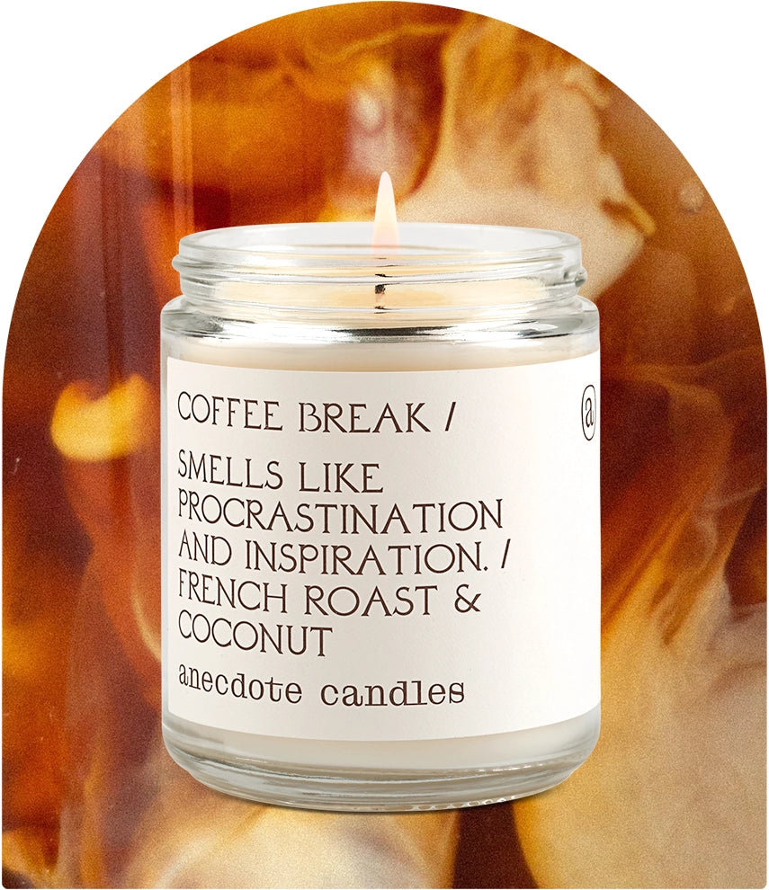 Coffee Break (French Roast & Coconut) Glass Jar Candle – AIA Design Shop